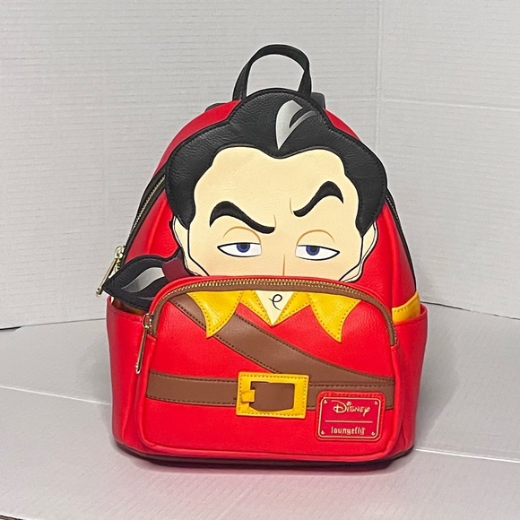 Disney | Bags | Loungefly Villains Gaston Beauty The Beast Backpack ...